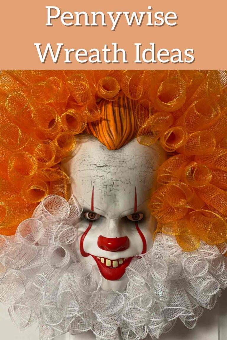 21 Pennywise Wreath Ideas For Spooky Doors – Pink Pop Design