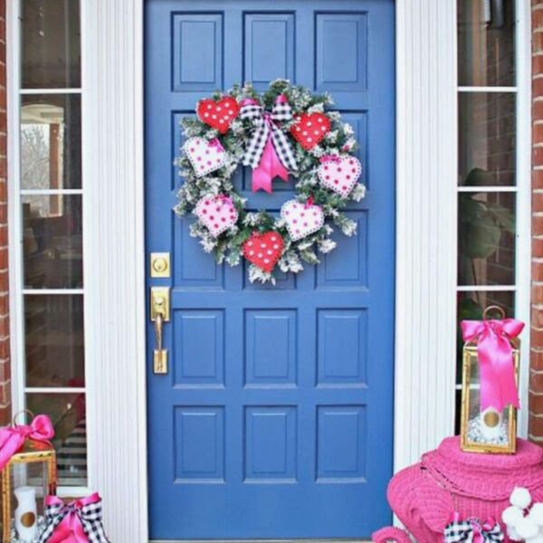 61+ Valentine Door Decoration Ideas That Warm Hearts – Pink Pop Design