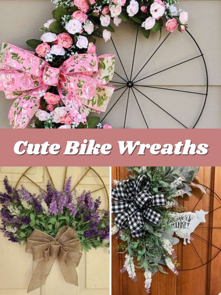 Dollar Tree Bike Wheel Wreath
