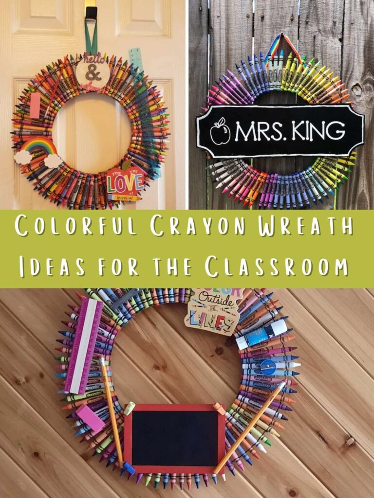 25 Colorful Crayon Wreath Ideas for the Classroom – Pink Pop Design