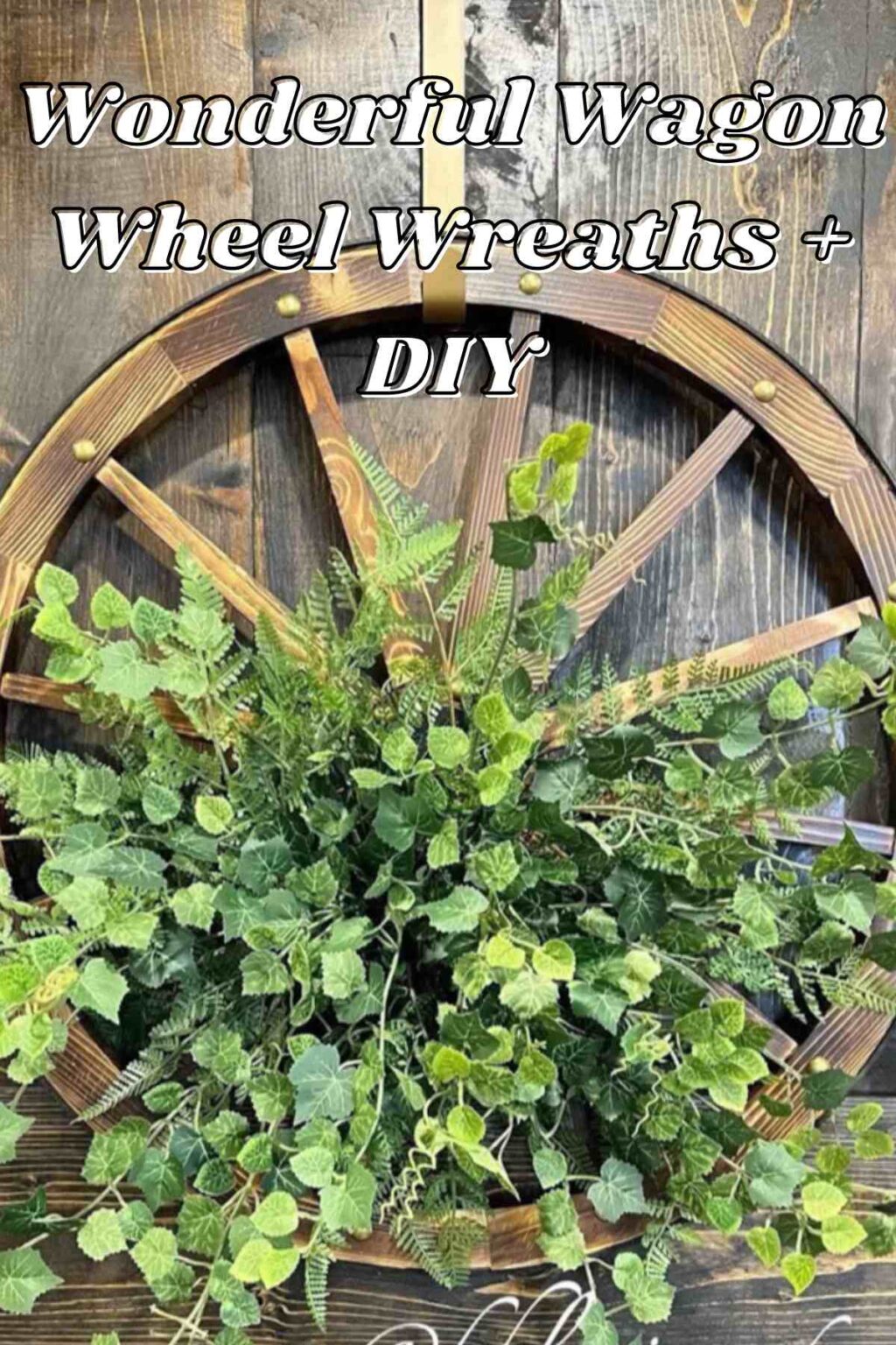 18 Wonderful Wagon Wheel Wreaths + DIY Instructions – Pink Pop Design