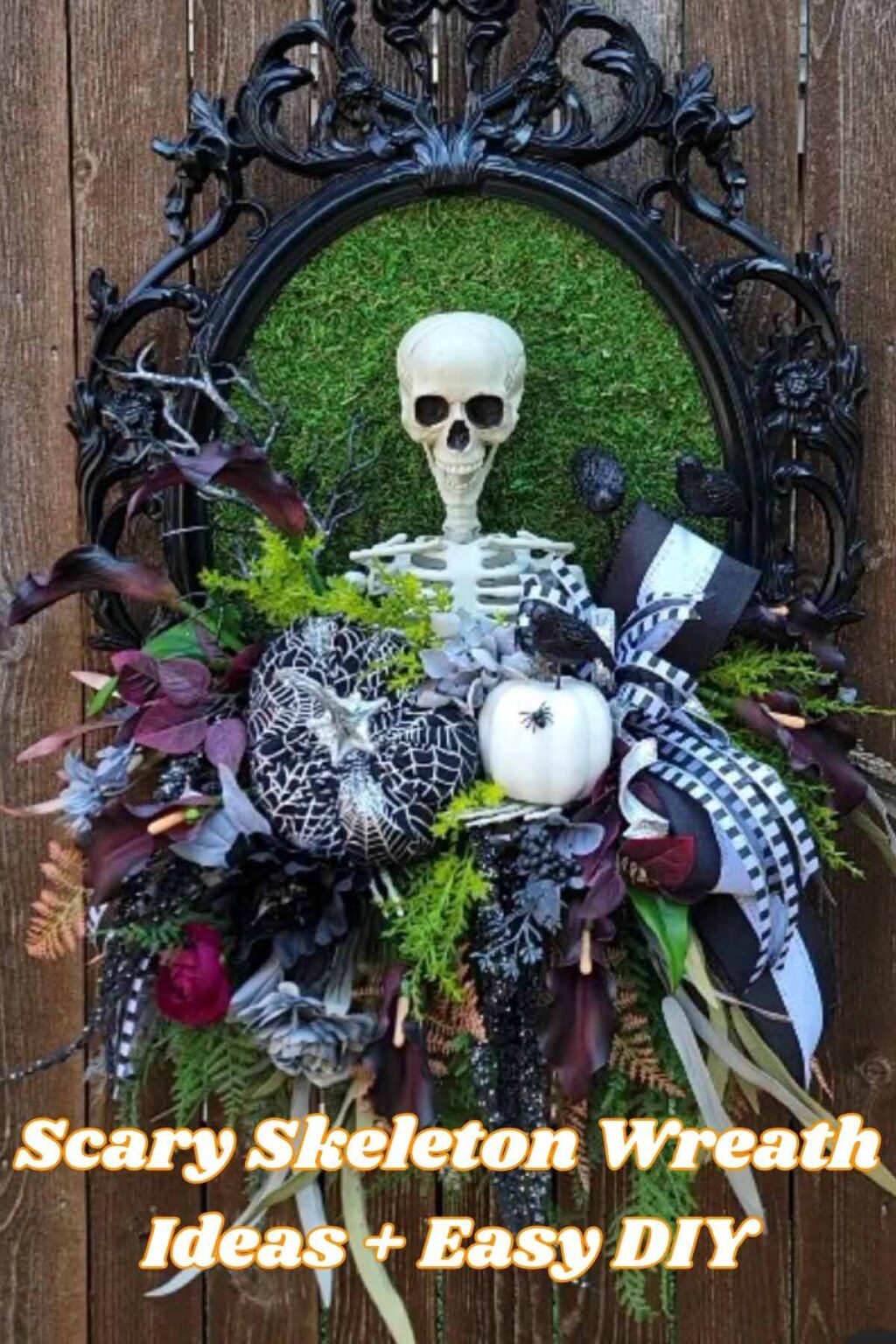 21 Scary Skeleton Wreath Ideas + Easy DIY – Pink Pop Design