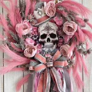 21 Scary Skeleton Wreath Ideas + Easy DIY – Pink Pop Design