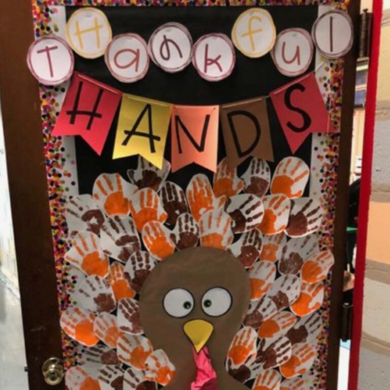 Win the Contest! 47 NEW Thanksgiving Door Decorating Ideas – Pink Pop ...