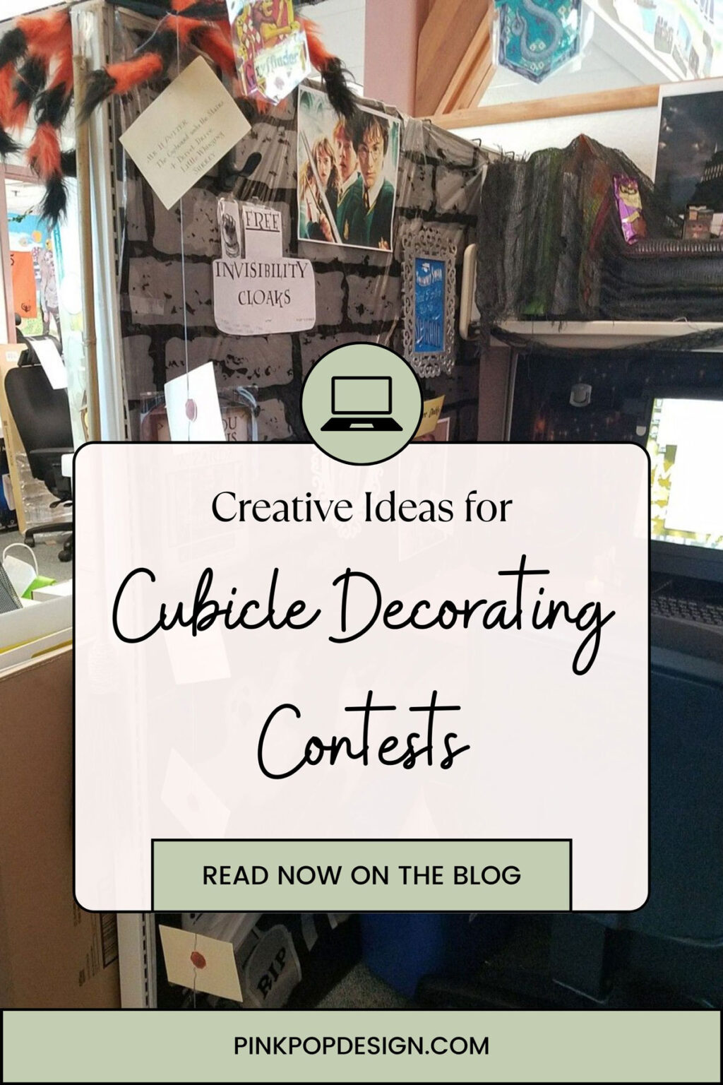 Fun Office Cubicle Decoration Themes For Competitions – Pink Pop Design