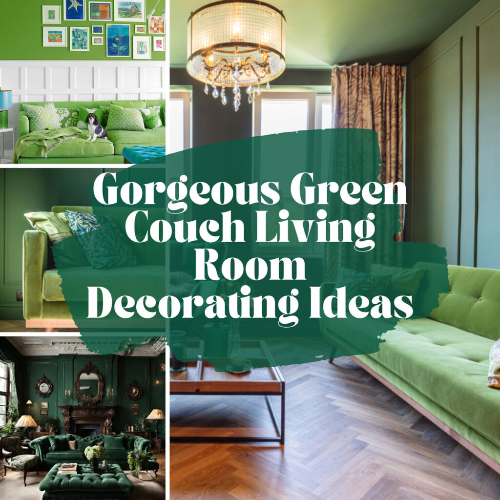 21 Gorgeous Green Couch Living Room Decorating Ideas – Pink Pop Design